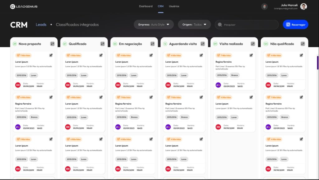 Lead Genius Automóveis - Lead Genius